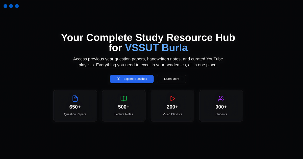 IIT KIRBA | VeerPreps - VSSUT Burla Study Resources